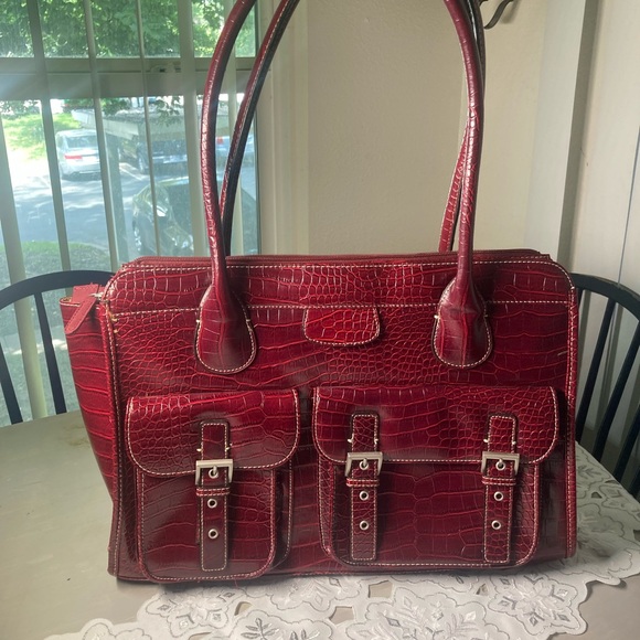 Merona | Bags | Burgundy Merona Laptop Bag | Poshmark